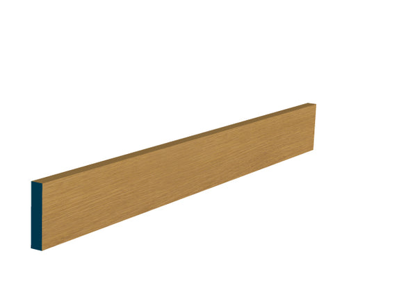 12 x 60mm Pre-Varnished Solid White Oak Square Edge Door Stop